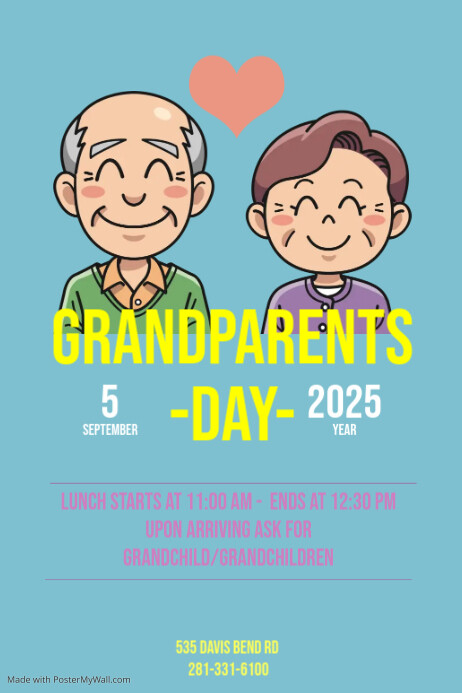Copy of Grandparents Day Flyer Template | PosterMyWall