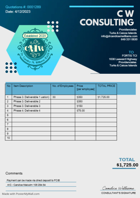 FORTIS TCI Phase 3 - Quotation | PosterMyWall