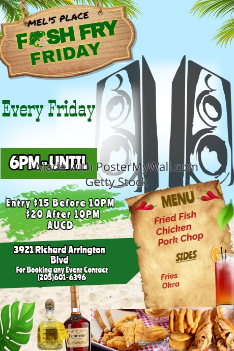 Fish Fry Temp By Nessa Designs | PosterMyWall