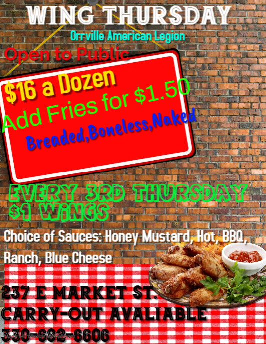 Copy of Restaurant Pub Bar Wing Special Night Flyer | PosterMyWall