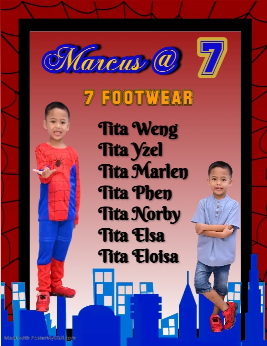 Copy of Spiderman template design (3) | PosterMyWall