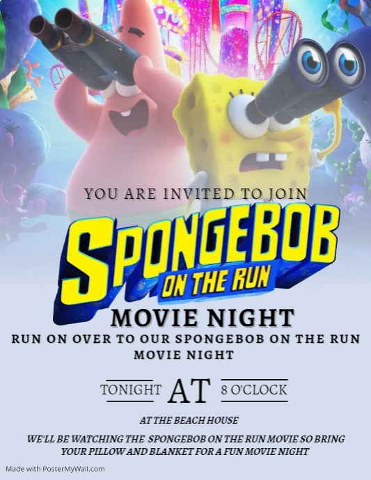 Spongebob Birthday Party Invitation Template | PosterMyWall