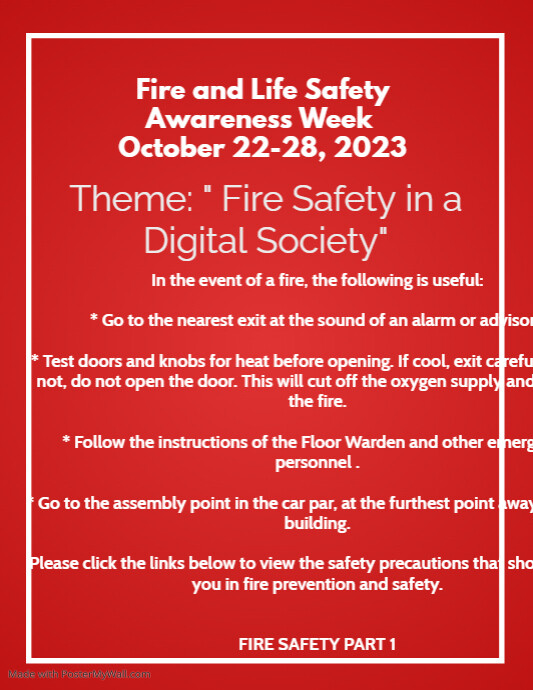 Copy of Fire Prevention Free Poster Template | PosterMyWall