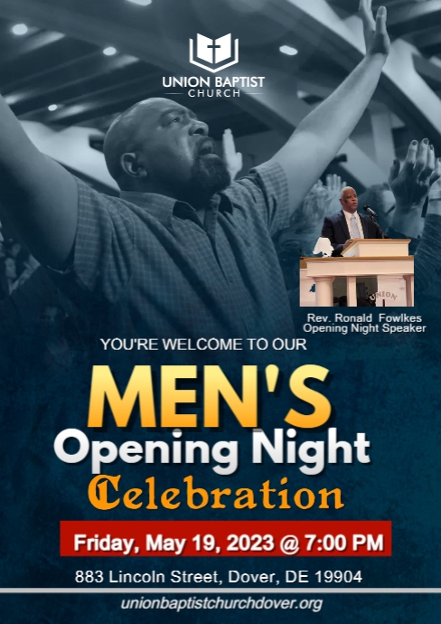 Copy of men's sunday flyer template design | PosterMyWall