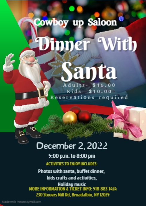 Breakfast with Santa Flyer | PosterMyWall