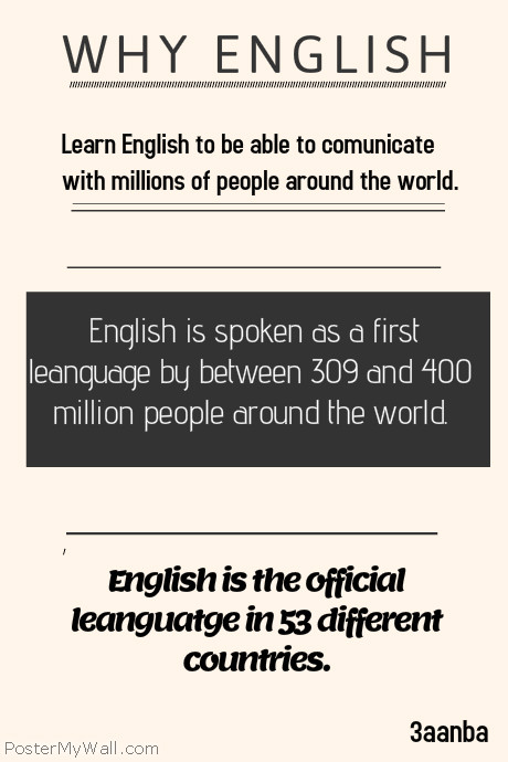 Copy of Why English? | PosterMyWall