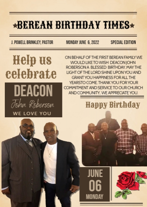 Copy of Vintage newspaper birthday theme invitation | PosterMyWall