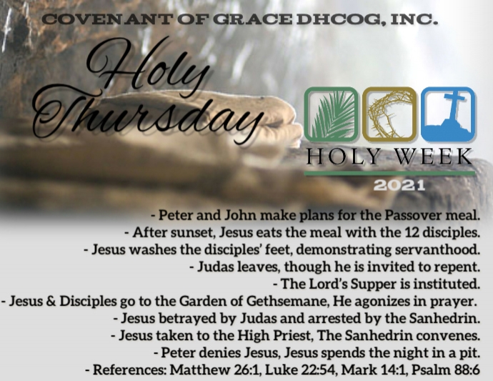 Holy Week 2021 - Thursday | PosterMyWall
