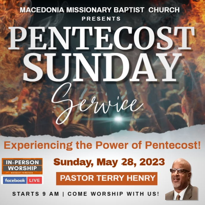 CHURCH PENTECOST ONLINE SERMON TEMPLATE | PosterMyWall