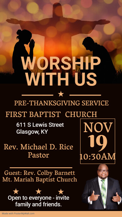Thanksgiving event service flyer | PosterMyWall