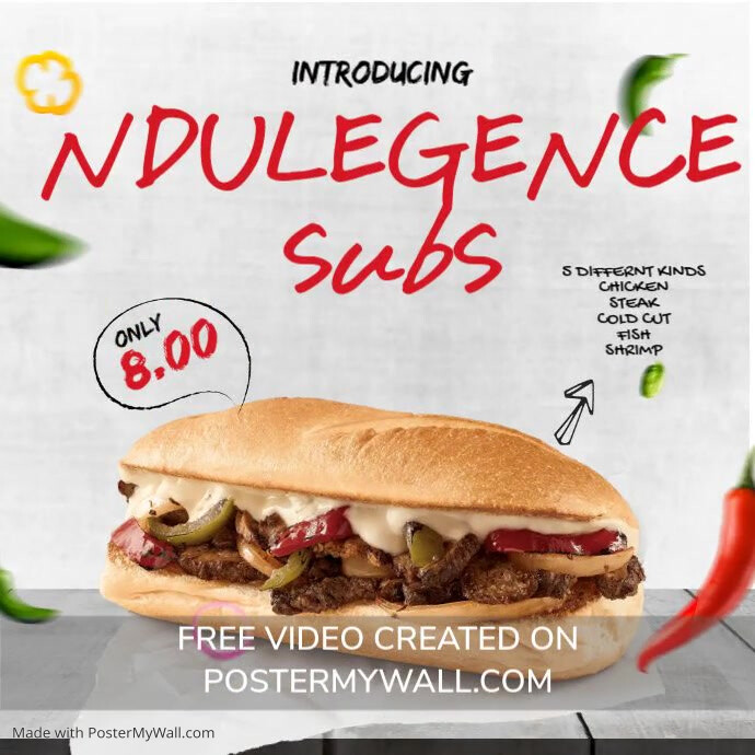 Fast Food Sub Sandwich Free delivery Discount | PosterMyWall