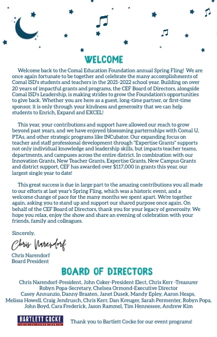 Copy of Program Page 2 (Inside Cover) | PosterMyWall