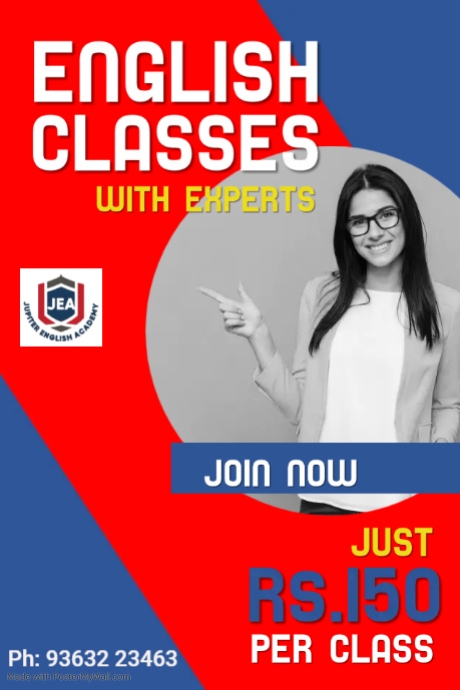 ENGLISH CLASS | PosterMyWall