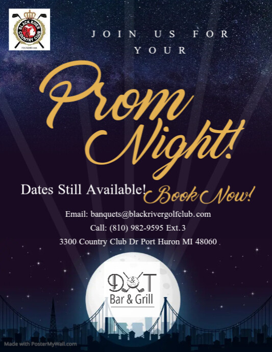 Blue Prom Night Invitation Flyer | PosterMyWall