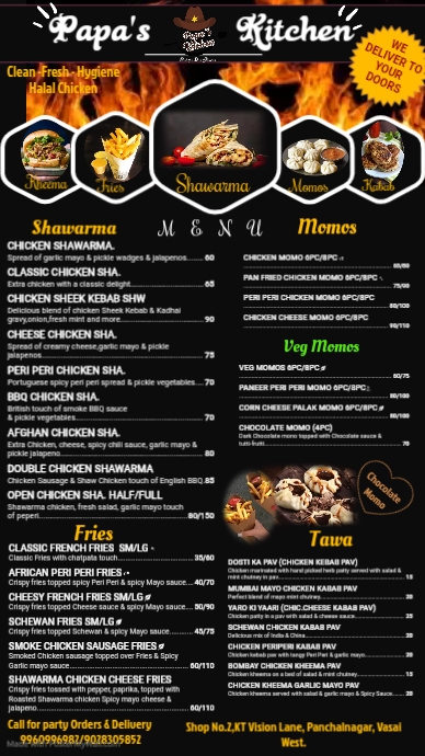 Copy of Copy of Black and Yellow Bistro Menu Design | PosterMyWall