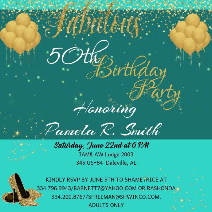 Copy of Copy of Copy of Fabulous 50 | PosterMyWall