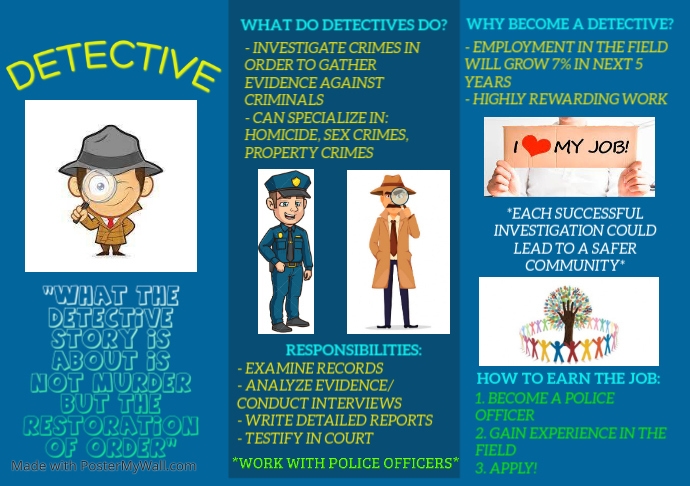 Ryan Career Project - Detective | PosterMyWall