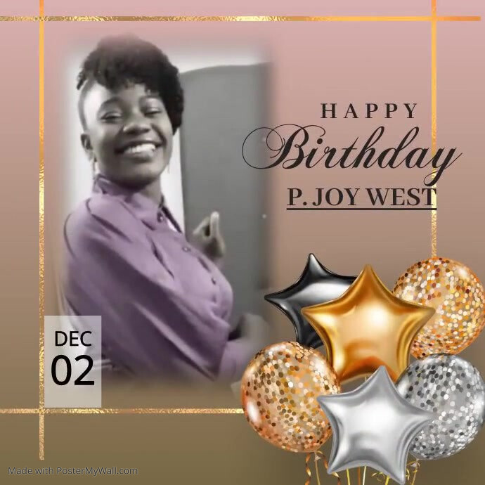 HAPPY BIRTHDAY P.M. WEST | PosterMyWall