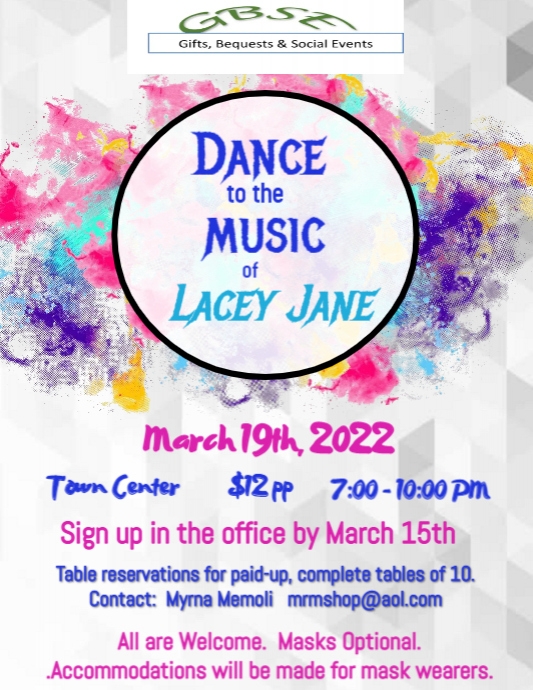 Copy of lacy jane 3 /19 /2022 $12 | PosterMyWall