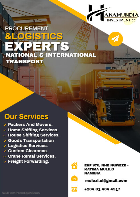 Copy of Logistics services | PosterMyWall