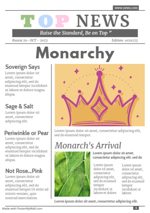 Modern Newspaper Layout | PosterMyWall