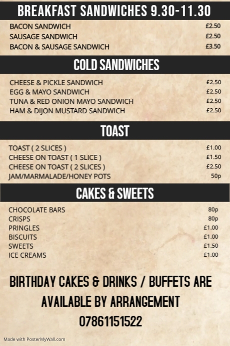 simple restaurant menu poster (1) | PosterMyWall