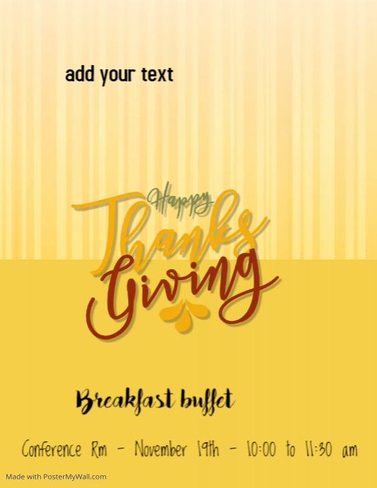 Thanksgiving breakfast | PosterMyWall