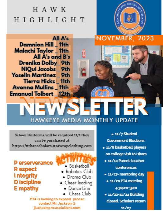 High School Newsletter Custom Template (1) | PosterMyWall