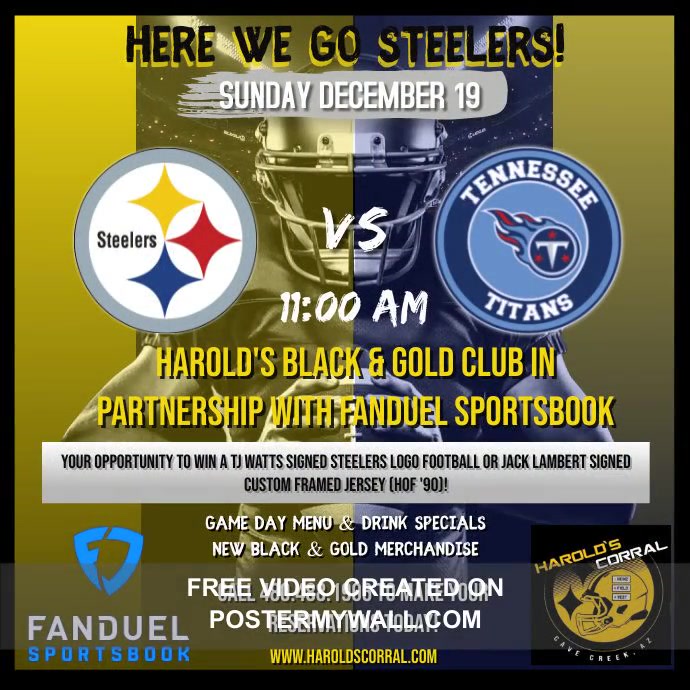 Copy of HC Steelers Game Day Post | PosterMyWall