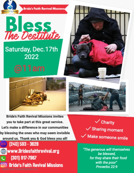 Copy of White Feed the homeless Charity Flyer | PosterMyWall