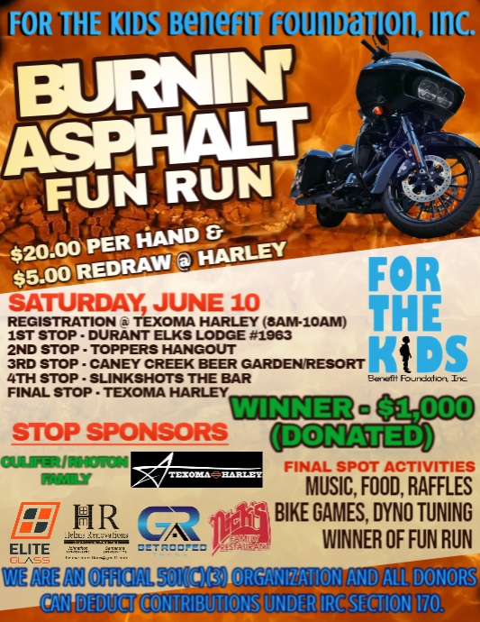 Burnin Asphalt Run | PosterMyWall