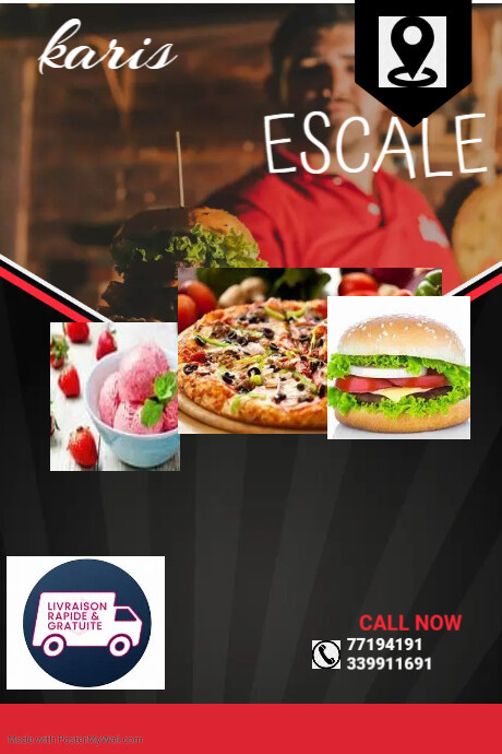Food Delivery Free Delivery Service Poster | PosterMyWall