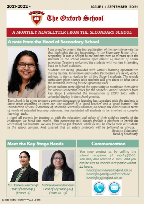 Monthly Newsletter Page 1 | PosterMyWall