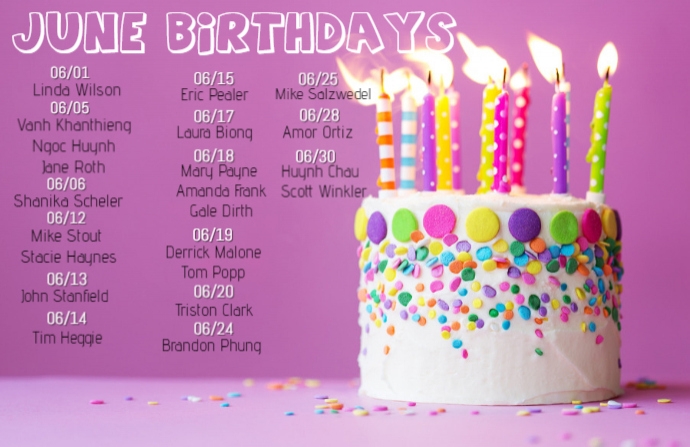 June Birthdays | PosterMyWall