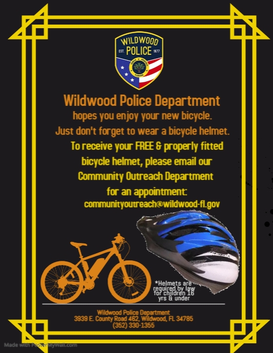 8x10frame Free Bicycle Helmets Flyer | PosterMyWall