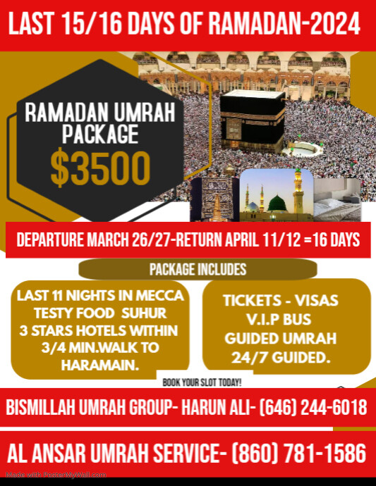 Umrah travel package flyer ad | PosterMyWall