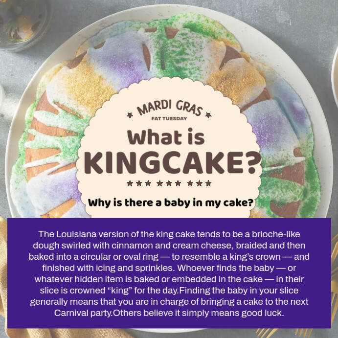 King Cake Order Ad Post Template | PosterMyWall
