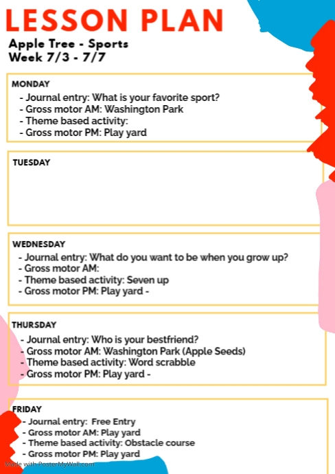 Modern Lesson Plan Template Online | PosterMyWall