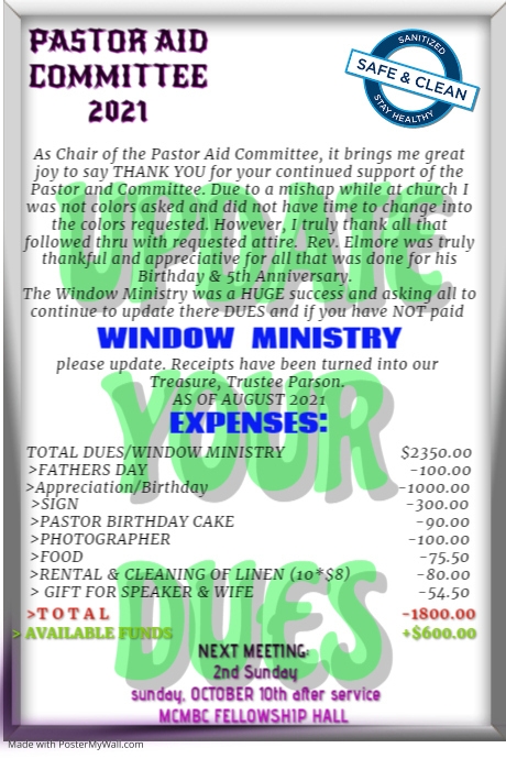 PASTOR AID MEETING | PosterMyWall