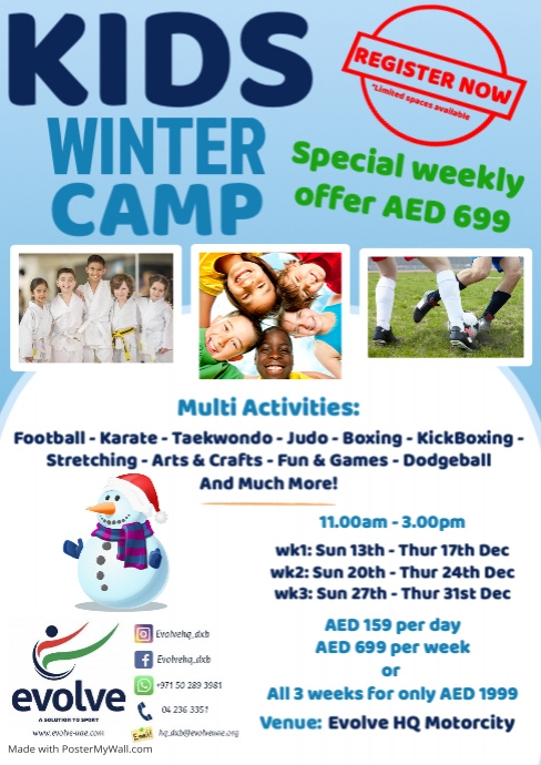 Copy of Copy of Copy of Kids Winter Camp Flyer | PosterMyWall