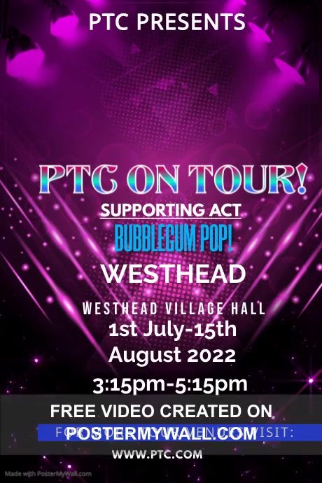 Copy of PTC On Tour Poster (Westhead) | PosterMyWall