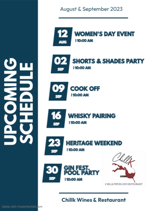 OCTOBER SCHEDULE TEMPLATE | PosterMyWall