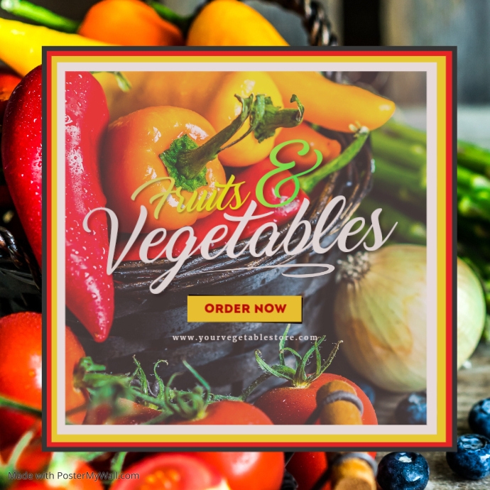 Fruits & Vegetables Shop Ad | PosterMyWall