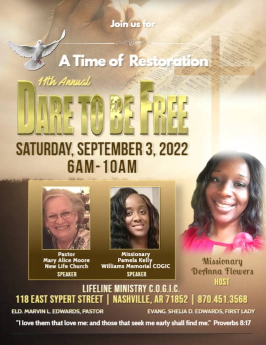 DARE TO BE FREE FLYER 2021 | PosterMyWall