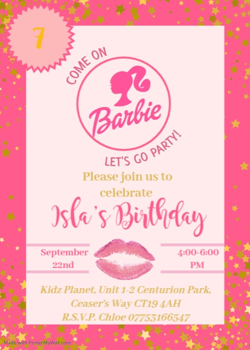 Copy of Barbie | PosterMyWall