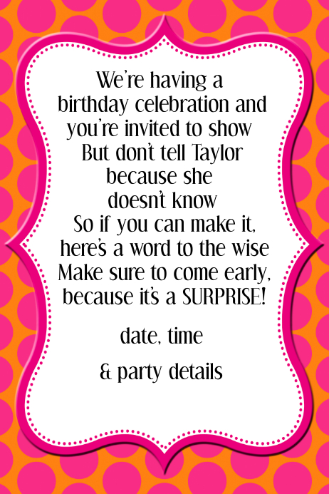 Copy of Girls Night Birthday Celebration Event Flyer Poster Invitation ...