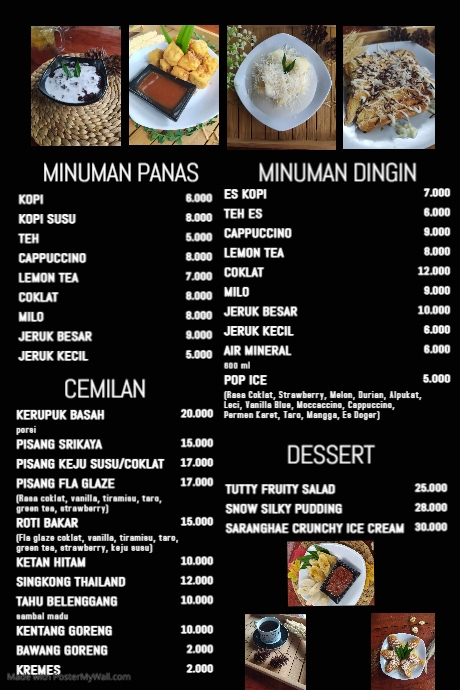 Copy of Simple Restaurant Menu Template | PosterMyWall