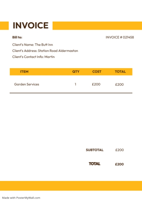 Invoice design template | PosterMyWall