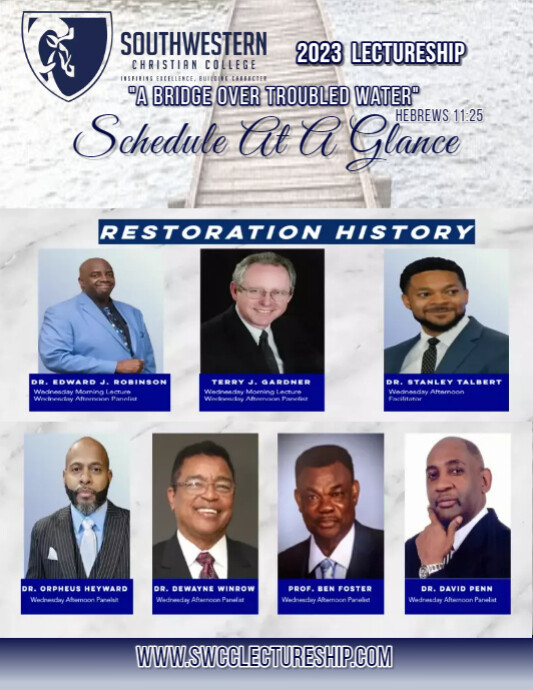 Copy of 2023 SWCC Lectureship Schedule Wednesday | PosterMyWall