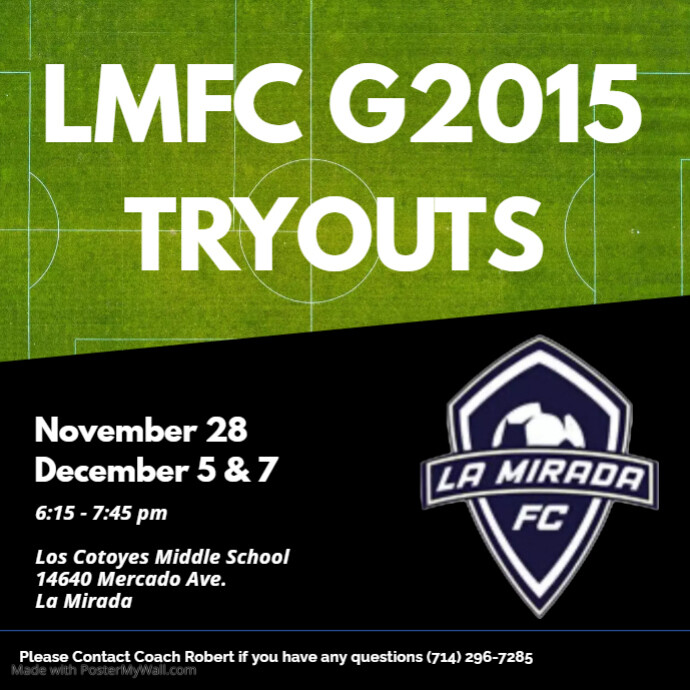 Soccer Tryouts | PosterMyWall